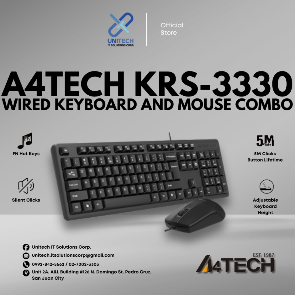 A4TECH KRS-3330 KEYBOARD AND MOUSE (USED) | Shopee Philippines