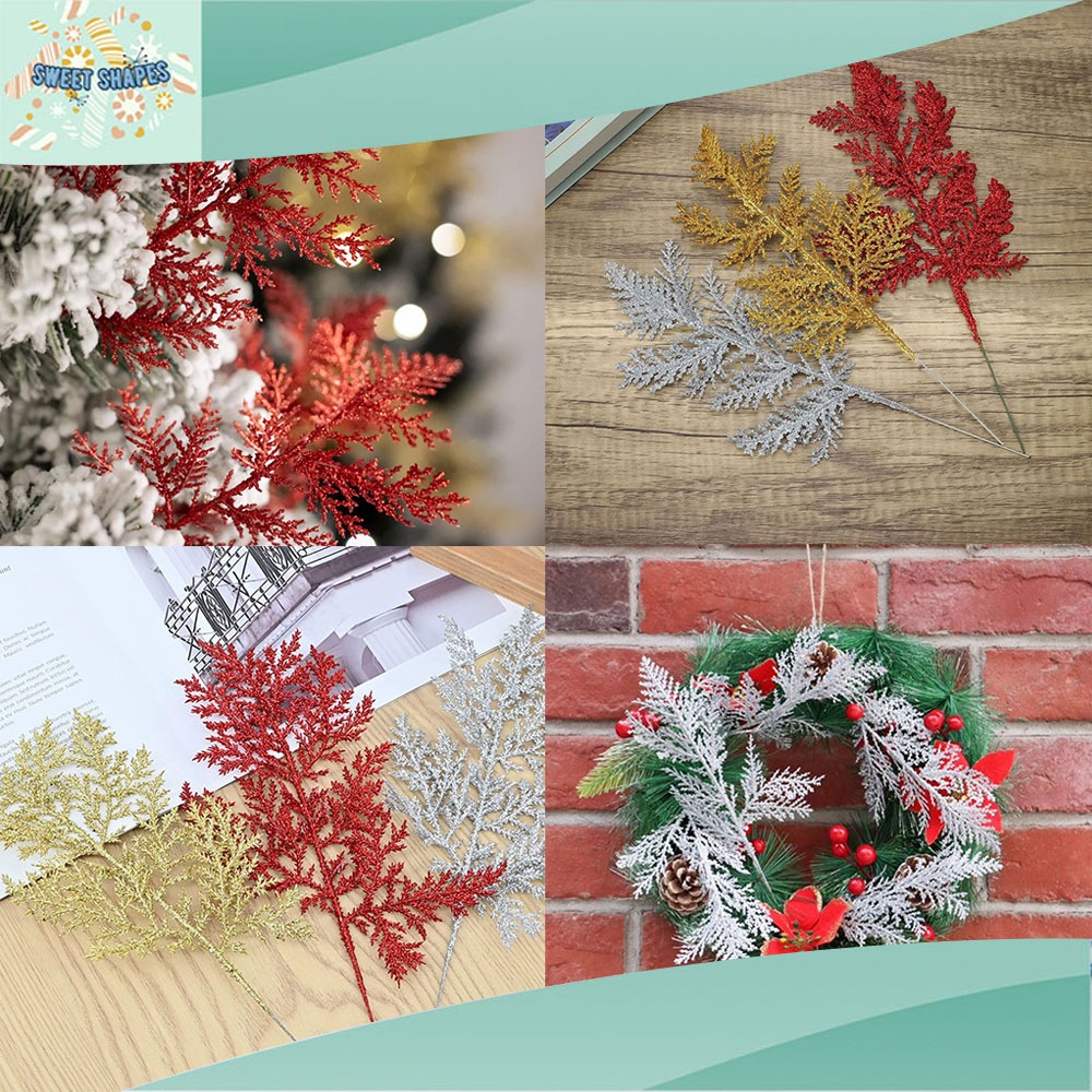 Sweet Shape Christmas Artificial Leaves for Christmas Tree Christmas ...