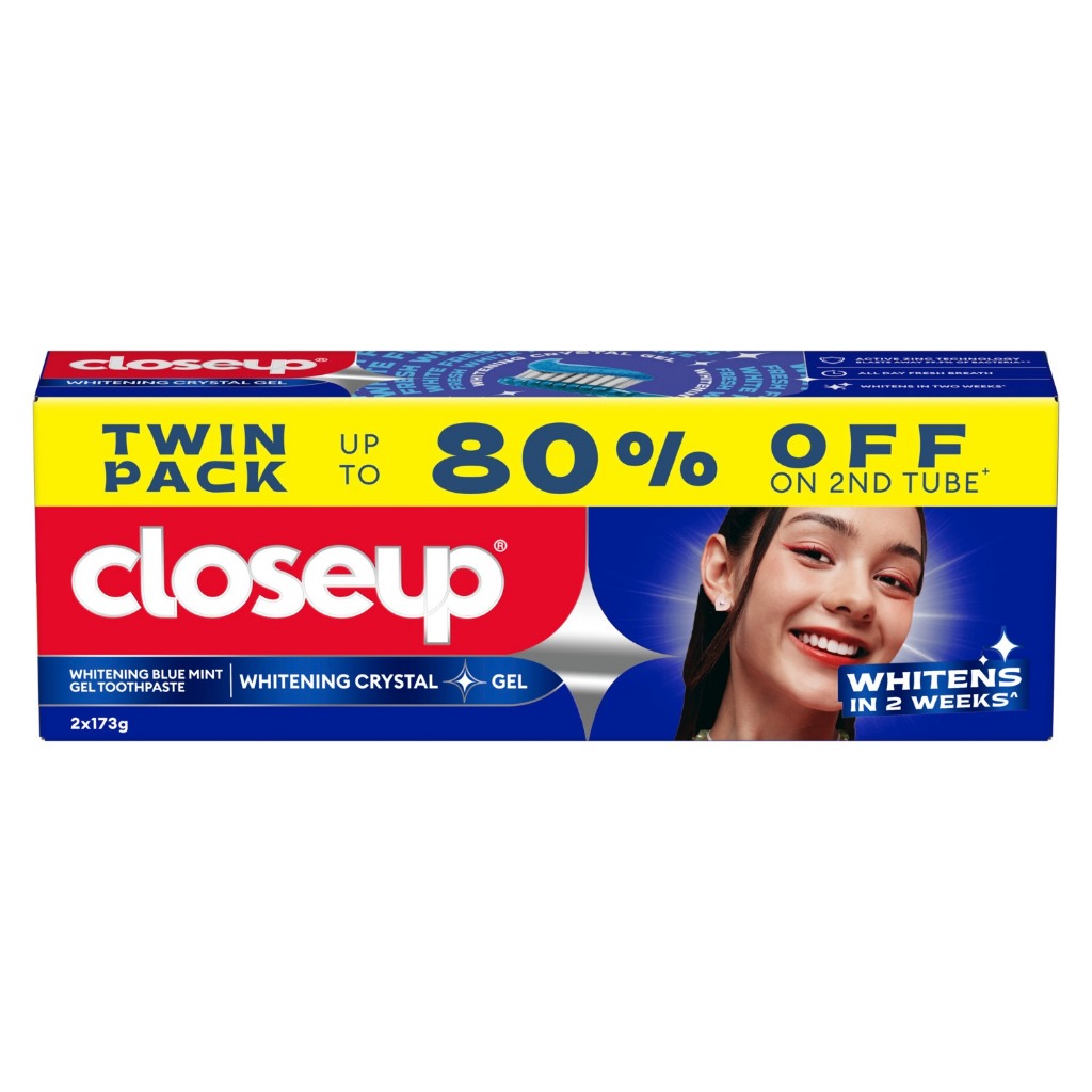 Closeup All Around Fresh Gel Toothpaste Cool Mint 173g Twin Pack ...