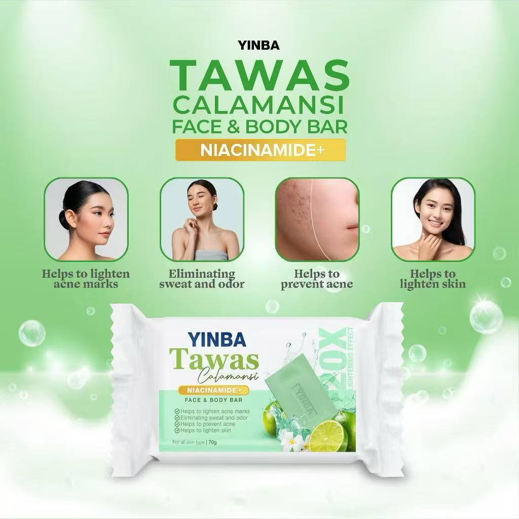 【Niacinamide+】YINBA Tawas Calamansi Soap｜Lightens Acne Marks ...