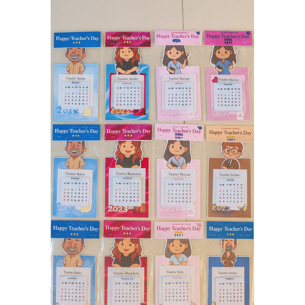 Chibi Customize Mini Cute Calendar Table/Own Design template | Shopee ...