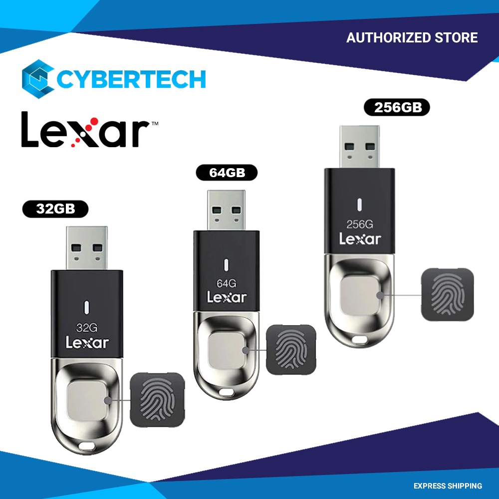 Lexar JumpDrive Fingerprint F35 USB 3.0 Type-A 150MB/s Read Flash Drive ...