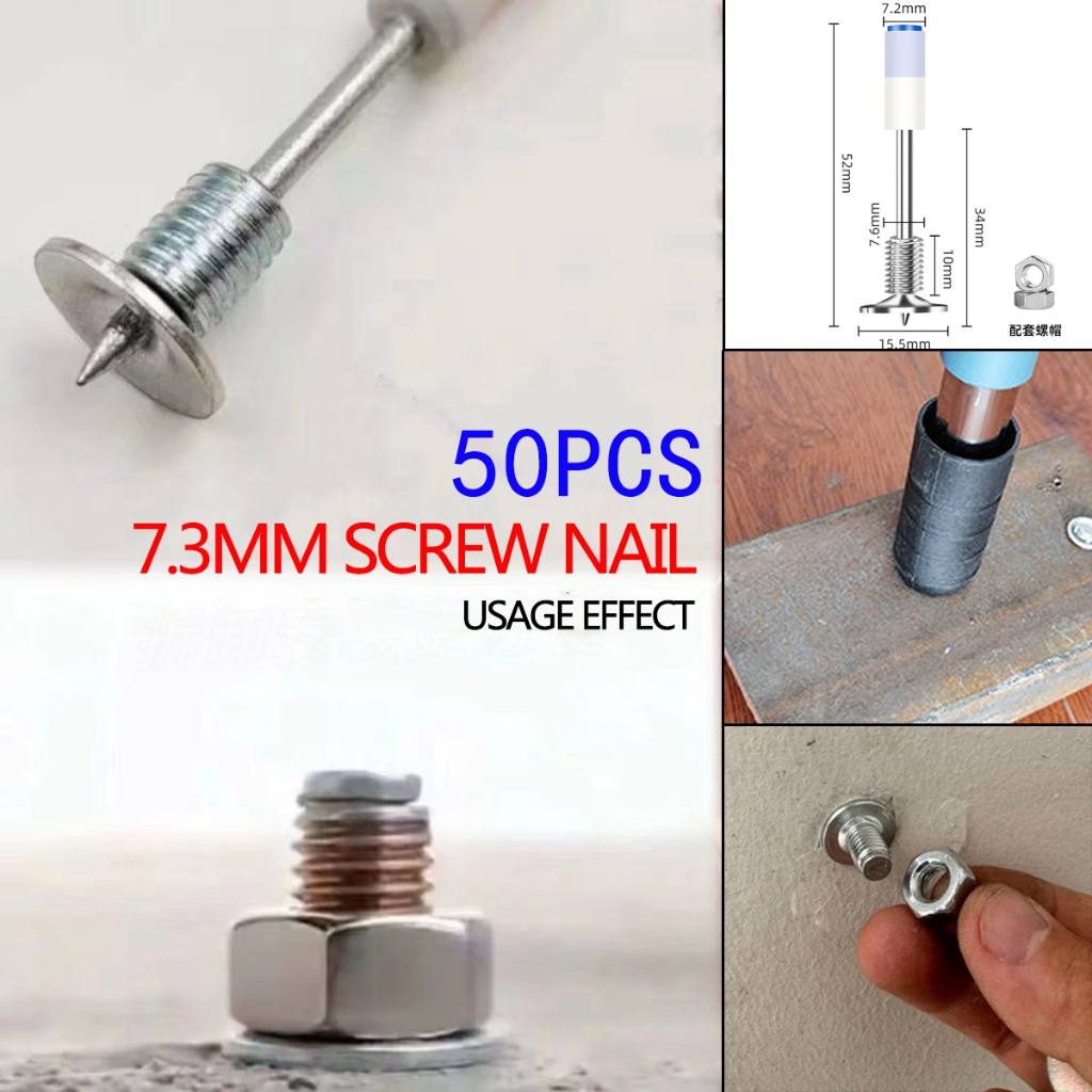 100PCS Nail Gun Rivet Steel Nail Guns Tool Accessories Round Nail Steel ...