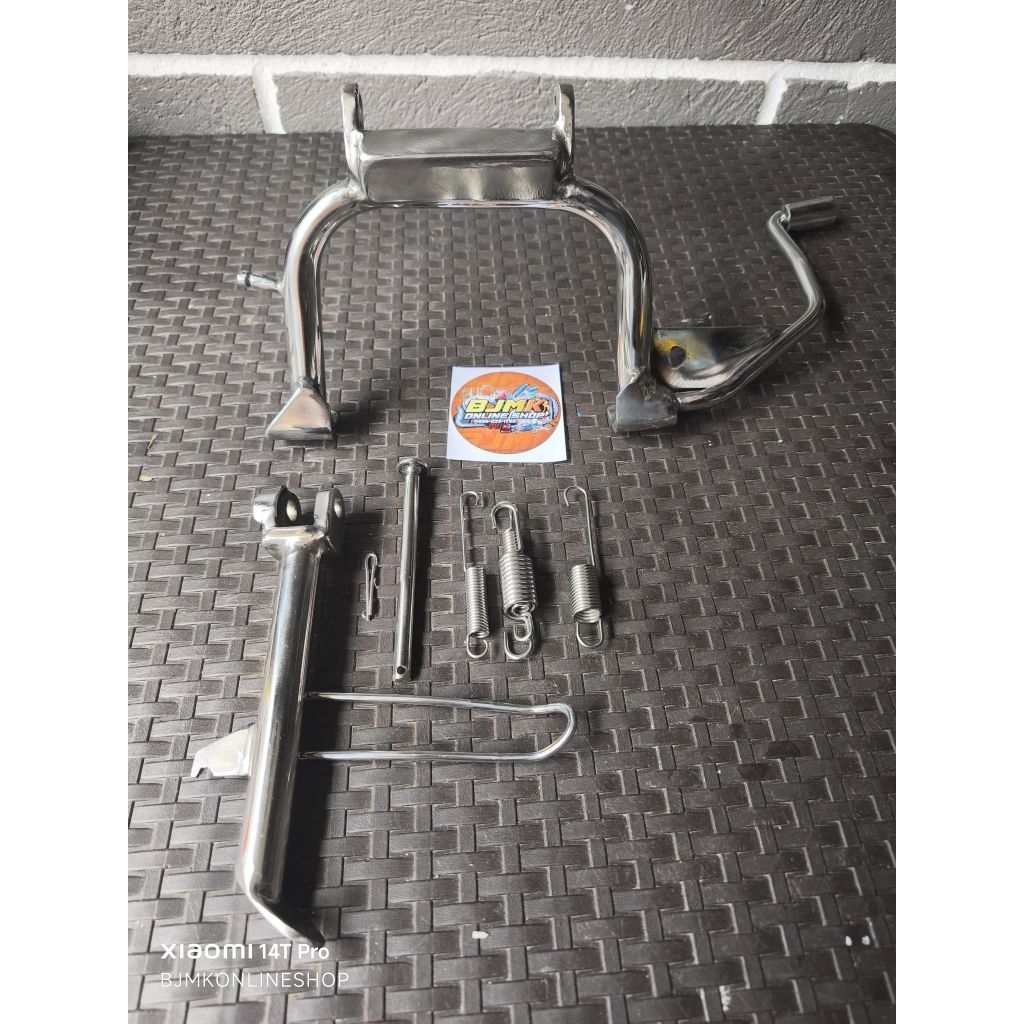 Stainless center stand side stand ehe ( Vespa Primavera ) | Shopee ...