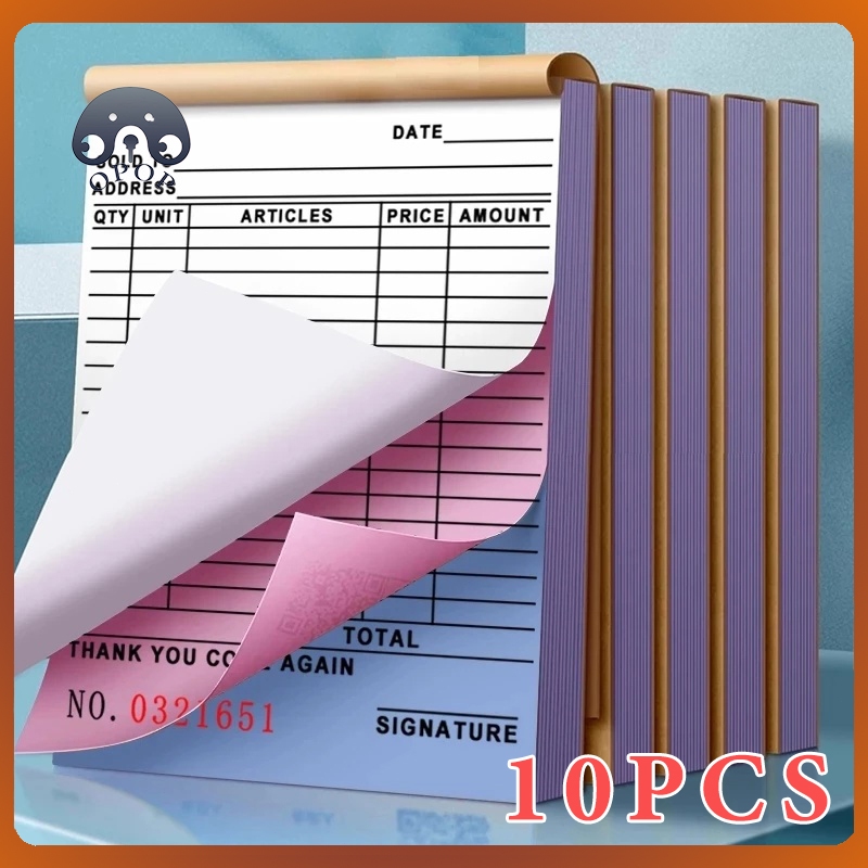 10PCS Carbonized Resibo Receipt Sales Transaction Record Order Receipt ...