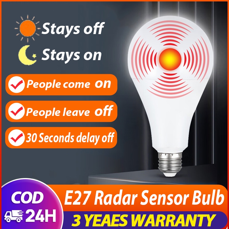 Bulb Radar Sensor Light Motion Led Lamp E27 220V 15W 30 Seconds Delay ...