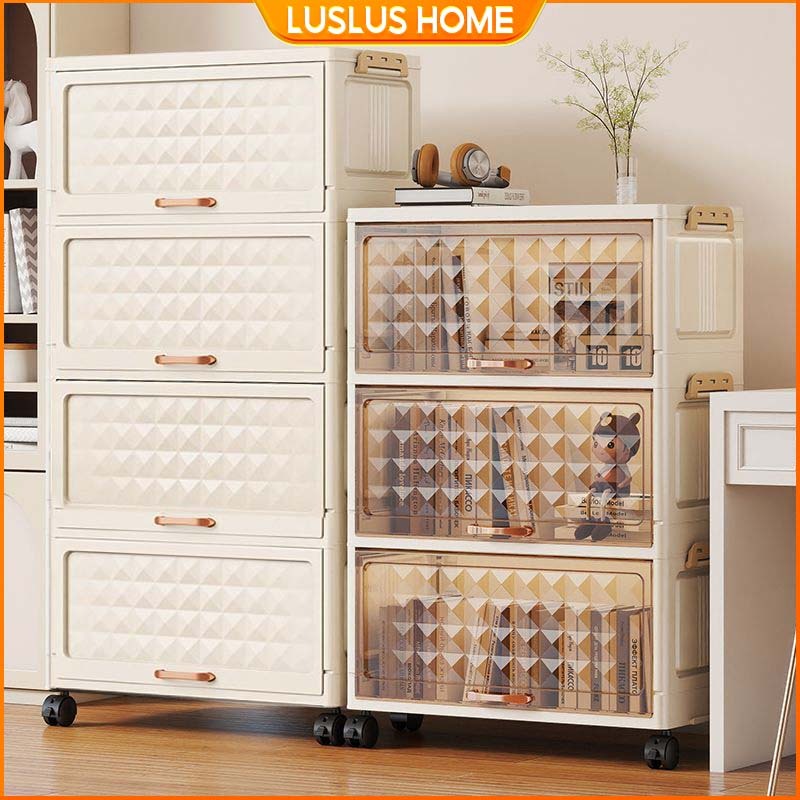 LUS Foldable Storage Cabinet With Wheels Home Organizer Storage Kitchen ...