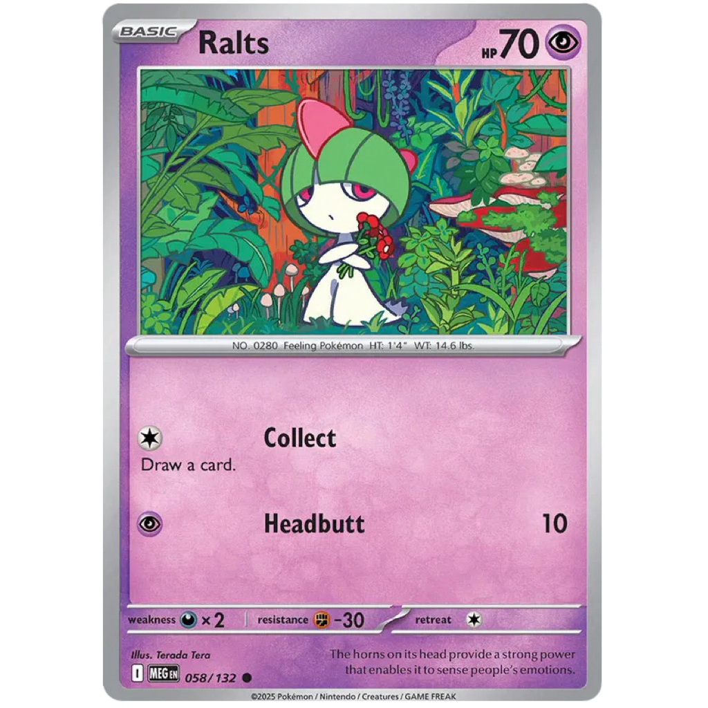 Pokemon TCG: Ralts - 058/132 - ME01: Mega Evolution | Shopee Philippines