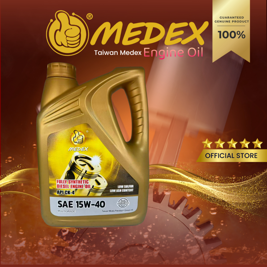 Medex Taiwan Fully Synthetic Diesel Engine Oil API CK-4 SAE 15W40 ...