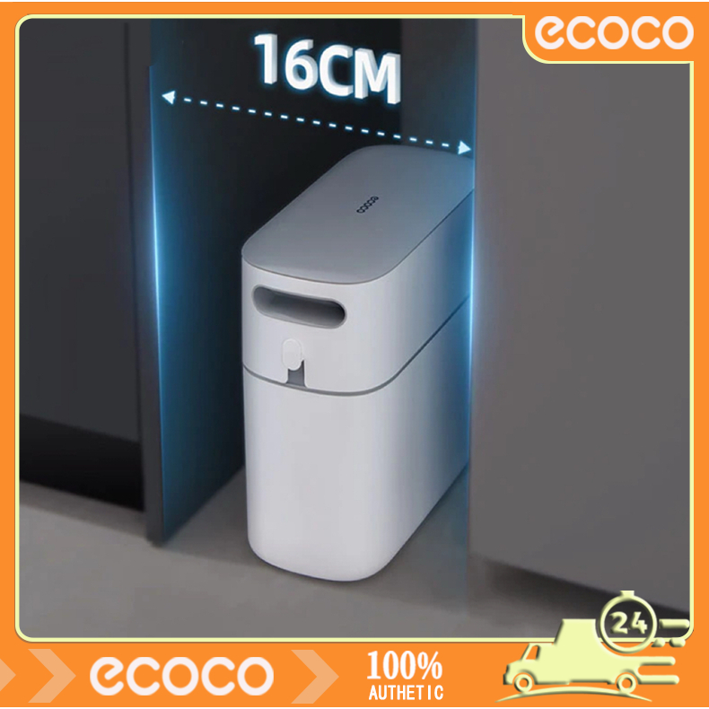 Ecoco Multi-Size Lidded Bin with Complimentary Bin Liners Waterproof ...