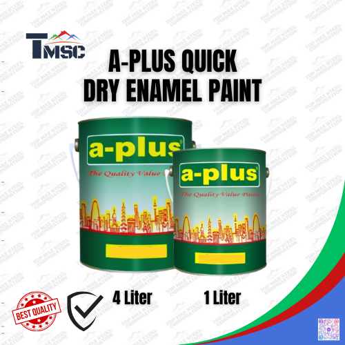 A Plus Quick Dry Enamel QDE Paint 1Liter And 4Liter | Shopee Philippines