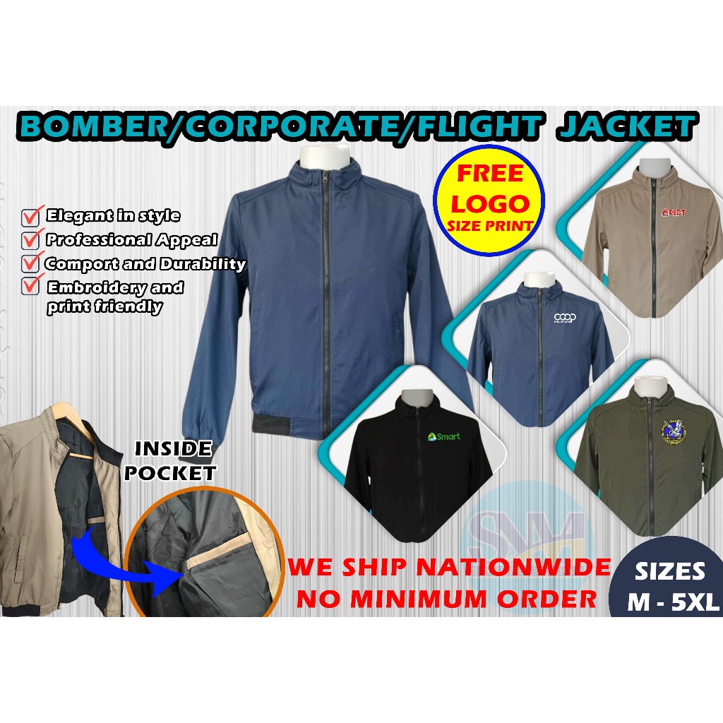 BOMBER CORPORATE JACKET FOR CASUAL AND BUSINESS ATTIRE 4 COLORS SIZE M ...