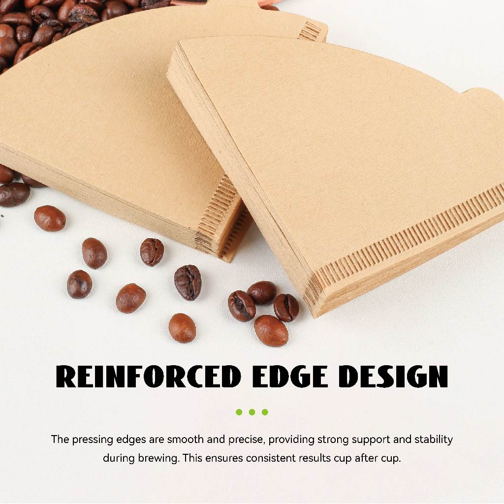 VOLKAFE 100 Pcs V60 Drip Filter Paper Coffee Maker Filter Natural wood ...