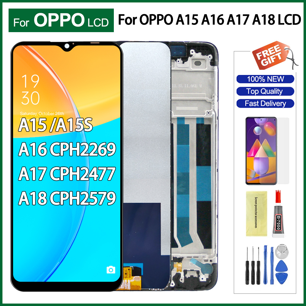Original Display For OPPO A15 / A15S /A16K /A16 /A17 /A18 LCD Touch ...