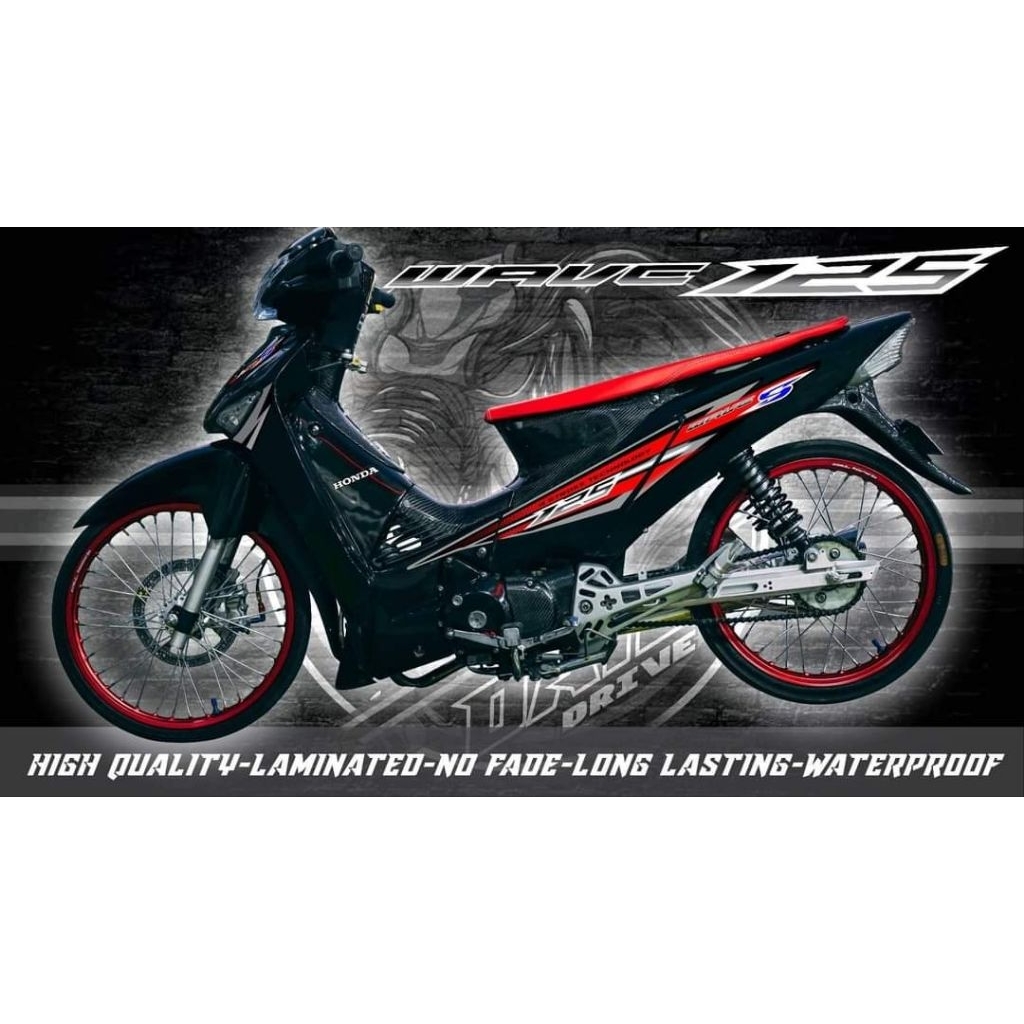 HONDA WAVE i 125 STOCK STICKERS | Shopee Philippines