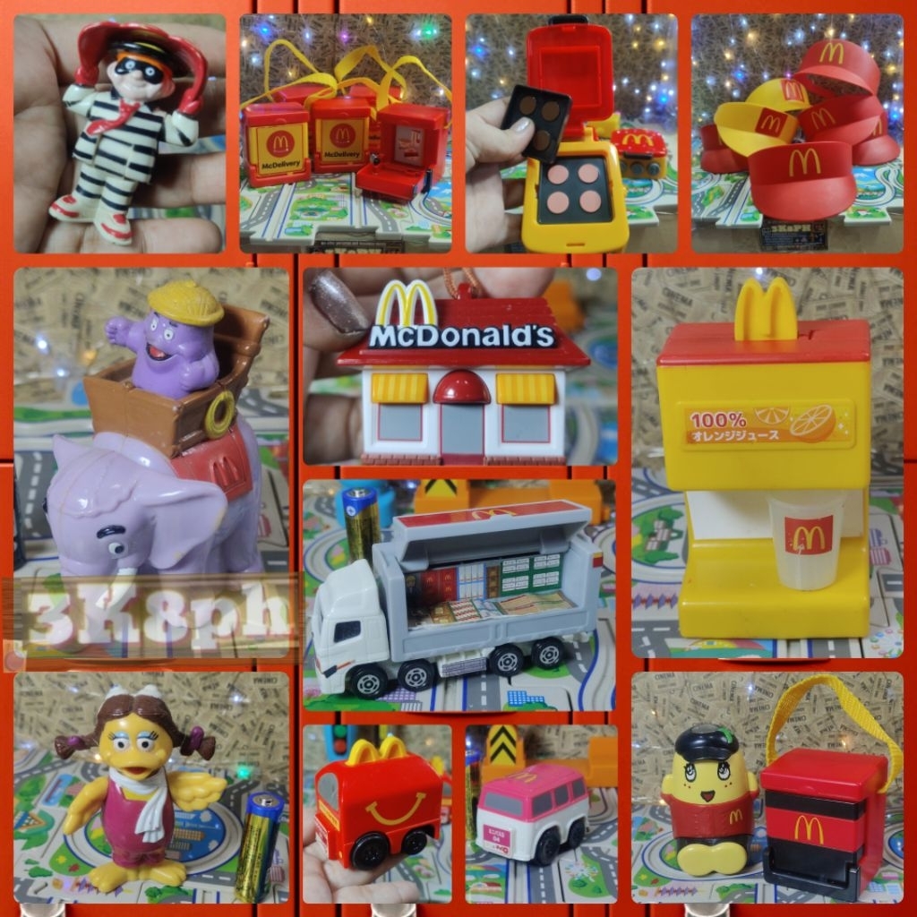 MCDONALD'S ASSORTED HAPPY MEALTOY McDonald's crew paraphernalia TOMICA ...