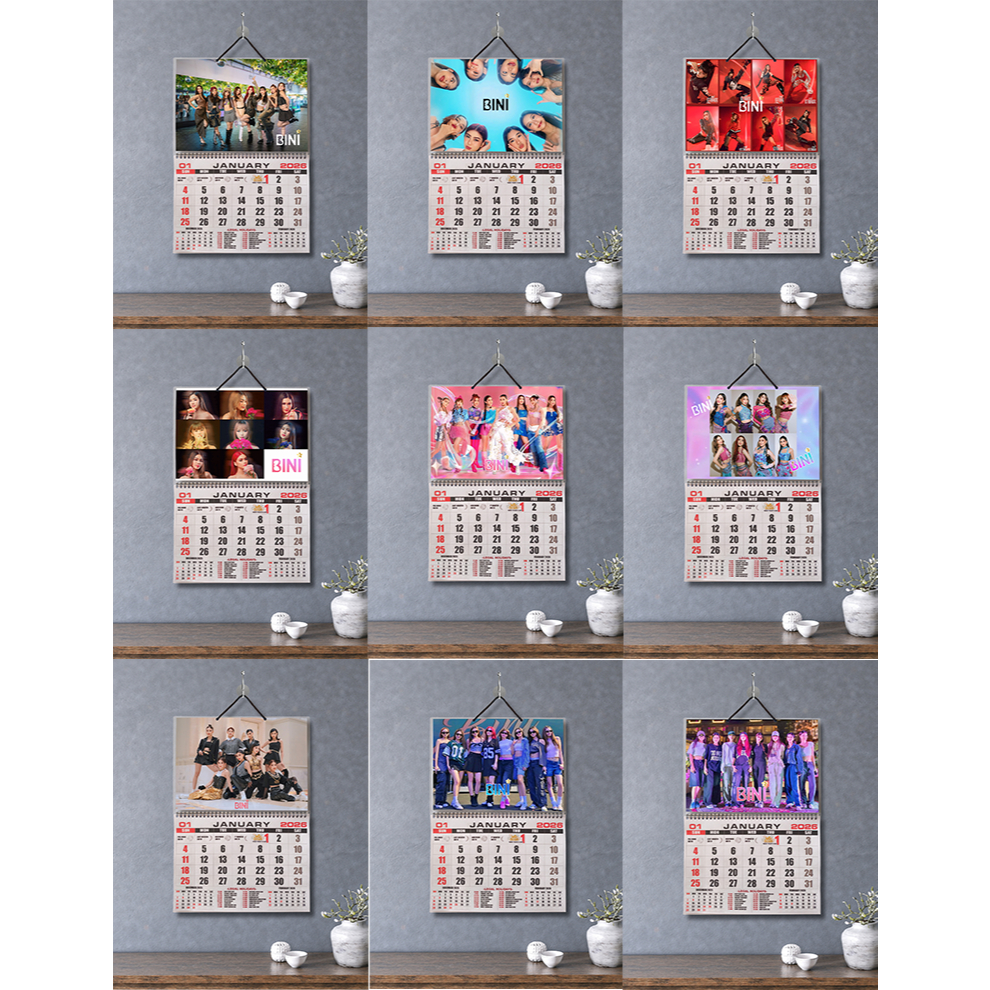 BINI x SB19 2026 CALENDAR PPOP THEME (WALL HANG 12MONTHS) | Shopee ...
