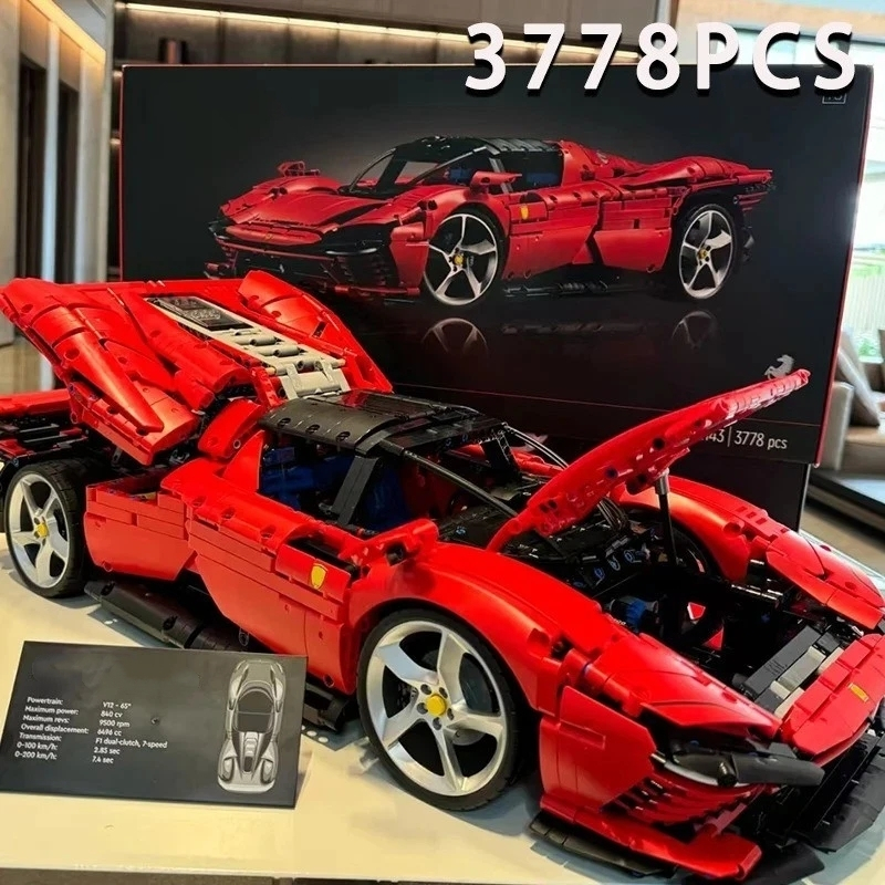 Building blocks Ferrari Daytona SP3 Car Model Large size toy for boys ...