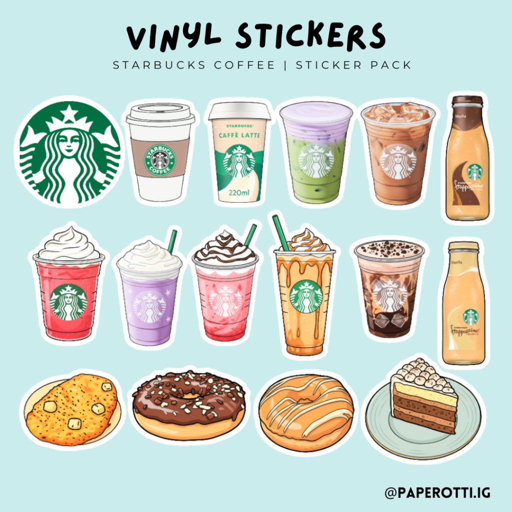 Starbucks Coffee Sticker Pack | Sold Per Pack | Waterproof Vinyl ...