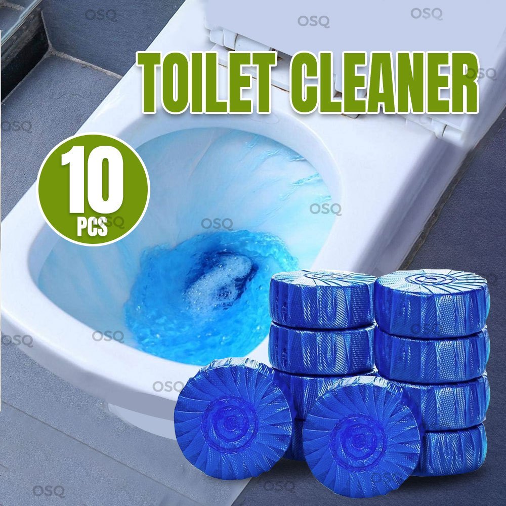 10pcs Toilet Cleaner Blue Tablets Freshener Toilet Cleaner | Shopee ...