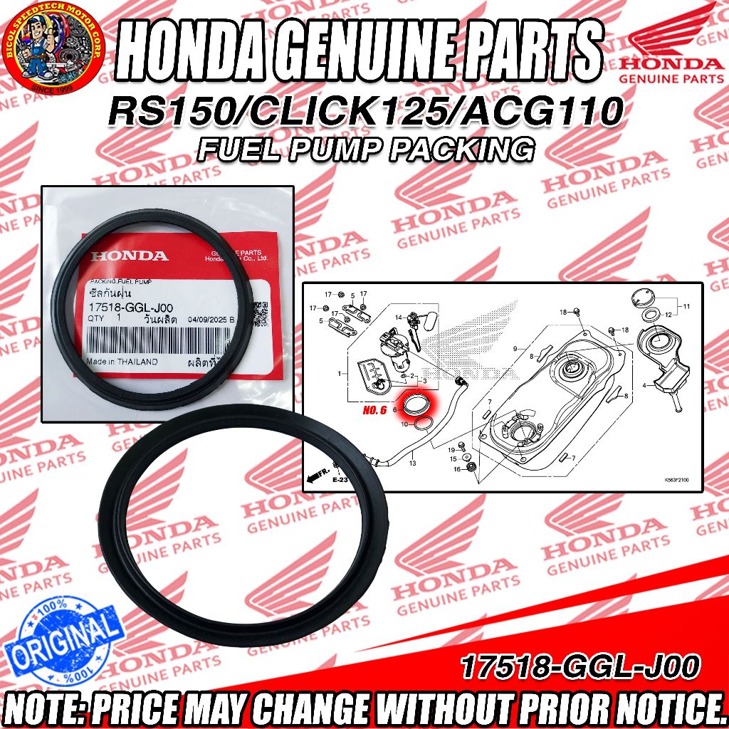 RS 150/CLICK 125 I 2015-2016/BEAT FI V1/ZOOMER X FUEL PUMP PACKING (HPI ...