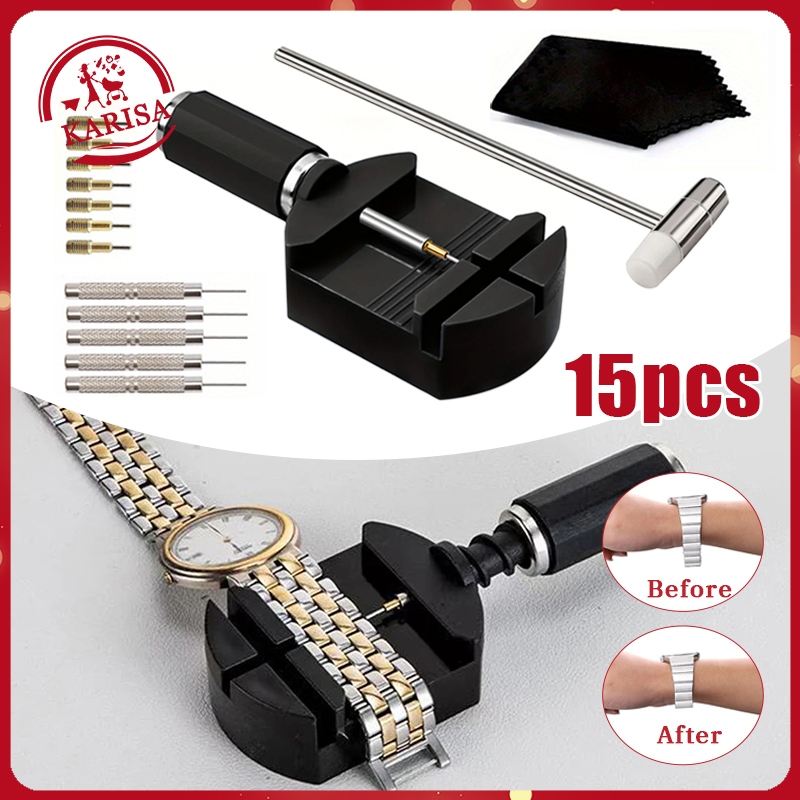 15Pcs Watch Link Removal Tool Kit Watch Adjustment Tool Kit Strap ...