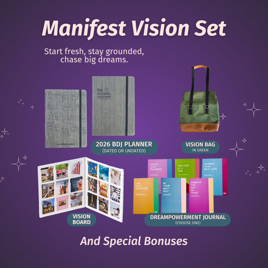Manifest Vision Set - Vision Bag, 2026 Planner + Vision Board ...