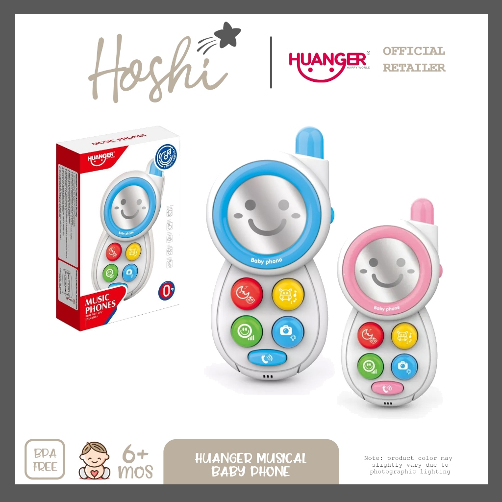 Hoshi Baby x Huanger Baby Musical Mirror Phone, Montessori Educational ...