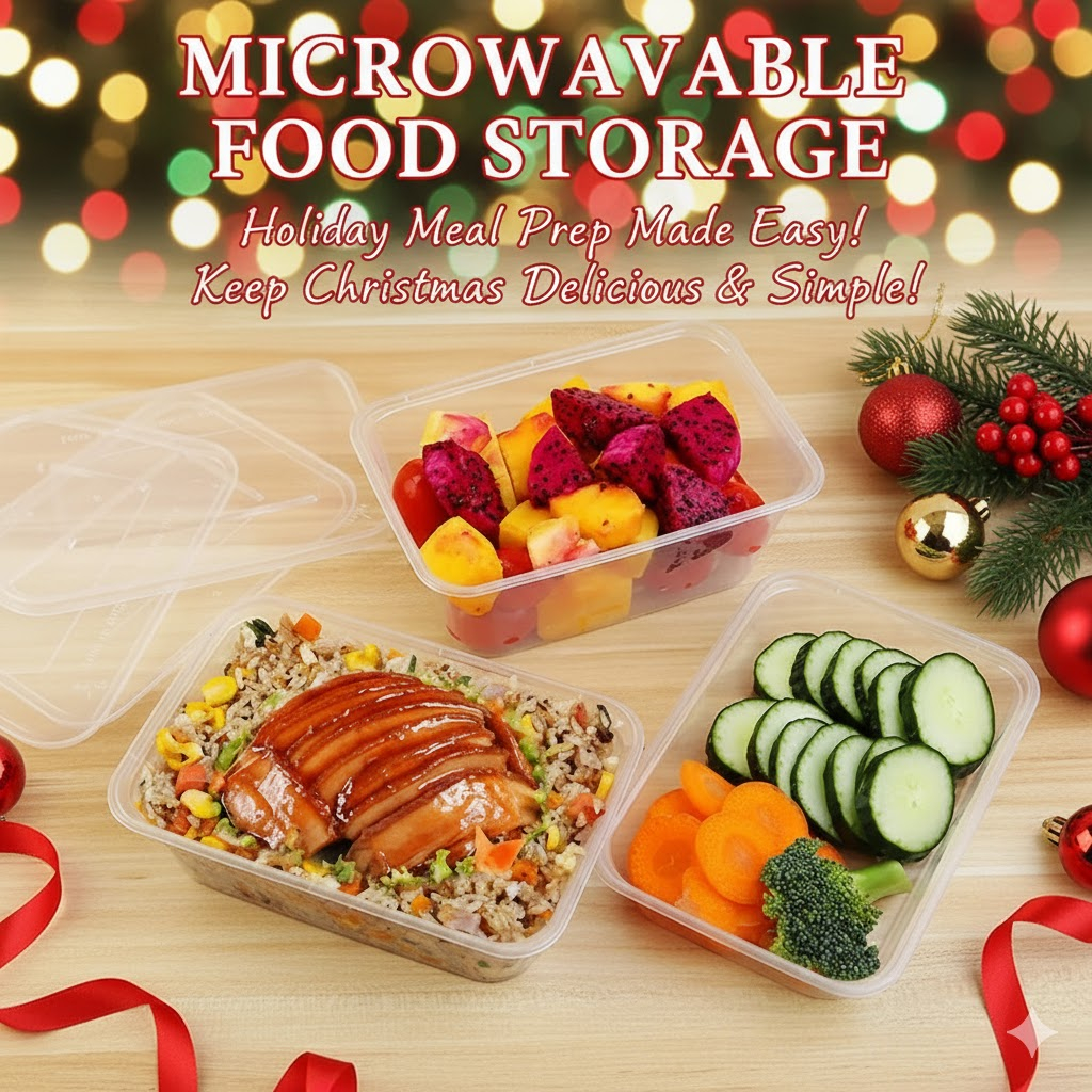 10pcs Rectangular RE500ml Food Storage Container Microwavable Plastic ...