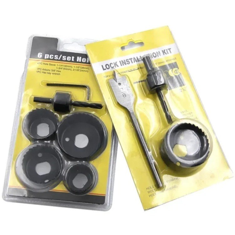 3PCS Hole Saw Set for Gypsum Board 32–54mm Ceiling Drill Tool with 6PCS ...