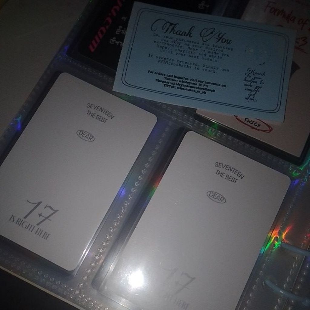 SVT DEAR VERSION OFFICIAL PHOTOCARDS | Shopee Philippines