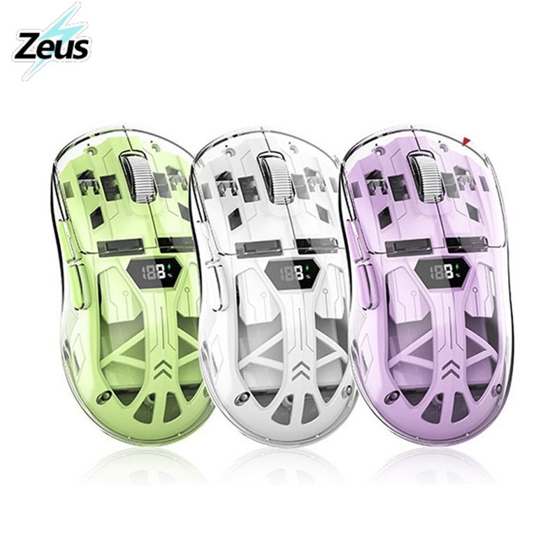 Zeus M14 Transparent Wireless Bluetooth Gaming Mouse With Battery Level ...