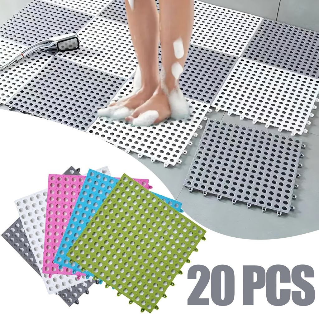 30x30cm Bathroom Non-slip Mats Splicing Floor Mat For Shower Mat Decor ...