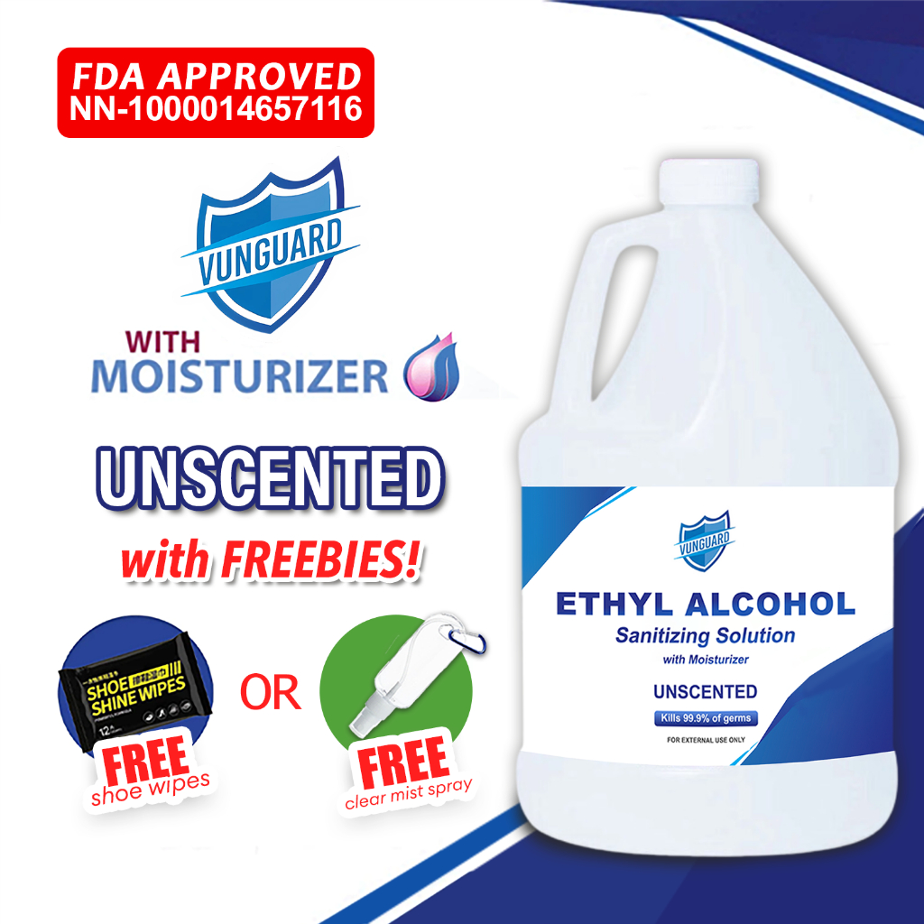 UNSCENTED VUNGUARD ETHYL ALCOHOL SANITIZING SOLUTION 1 GALLON, 1 LITER ...