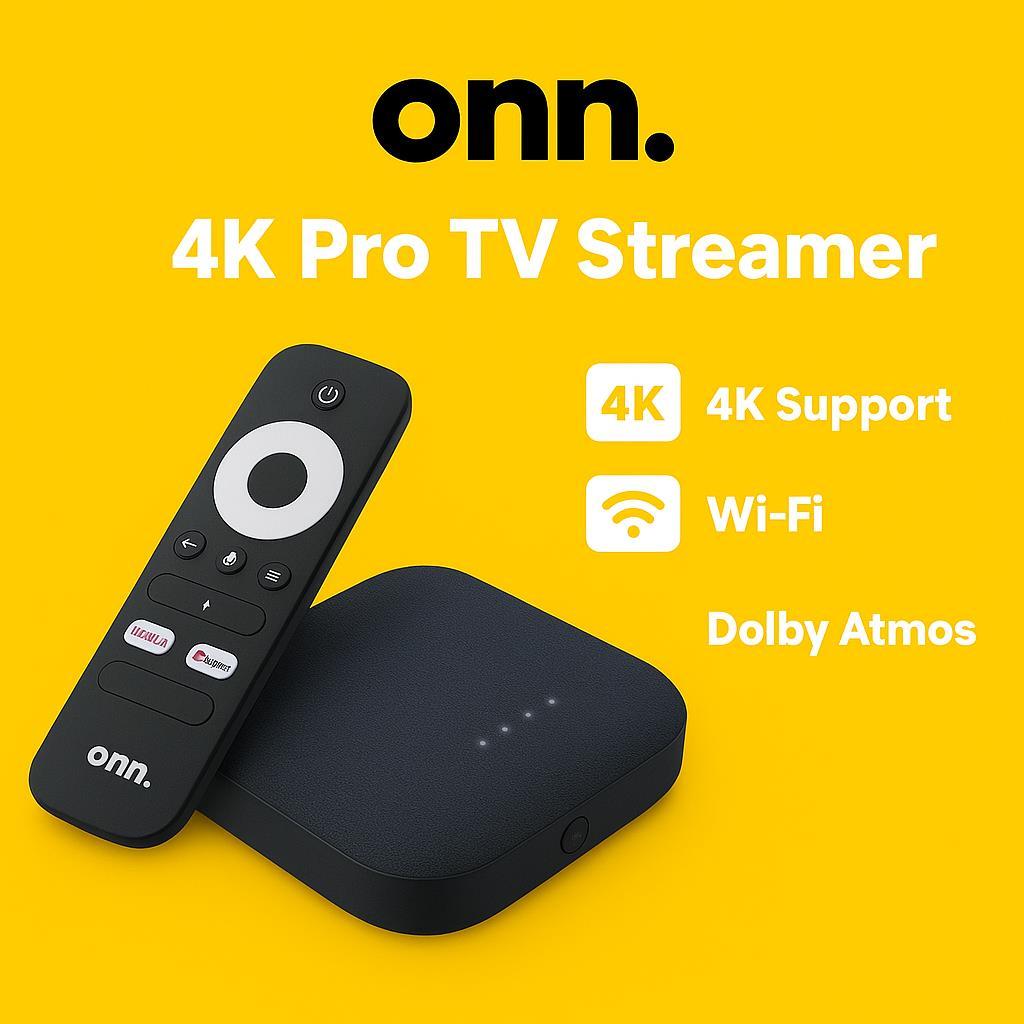 ONN 4K Streaming Device – Google TV Box with Built-In Chromecast (Black ...
