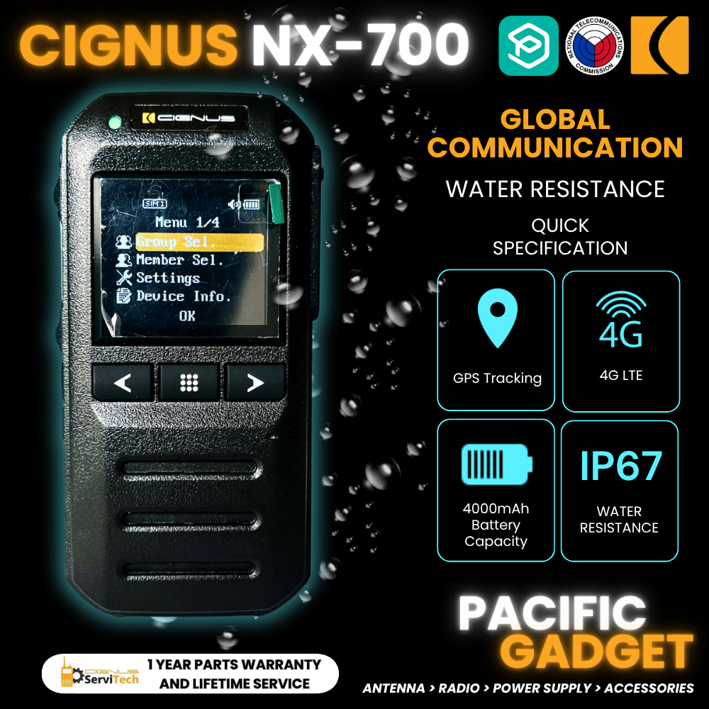 Cignus NX700 Water Resistance with GPS 4G POC Two Way Radio Walkie ...