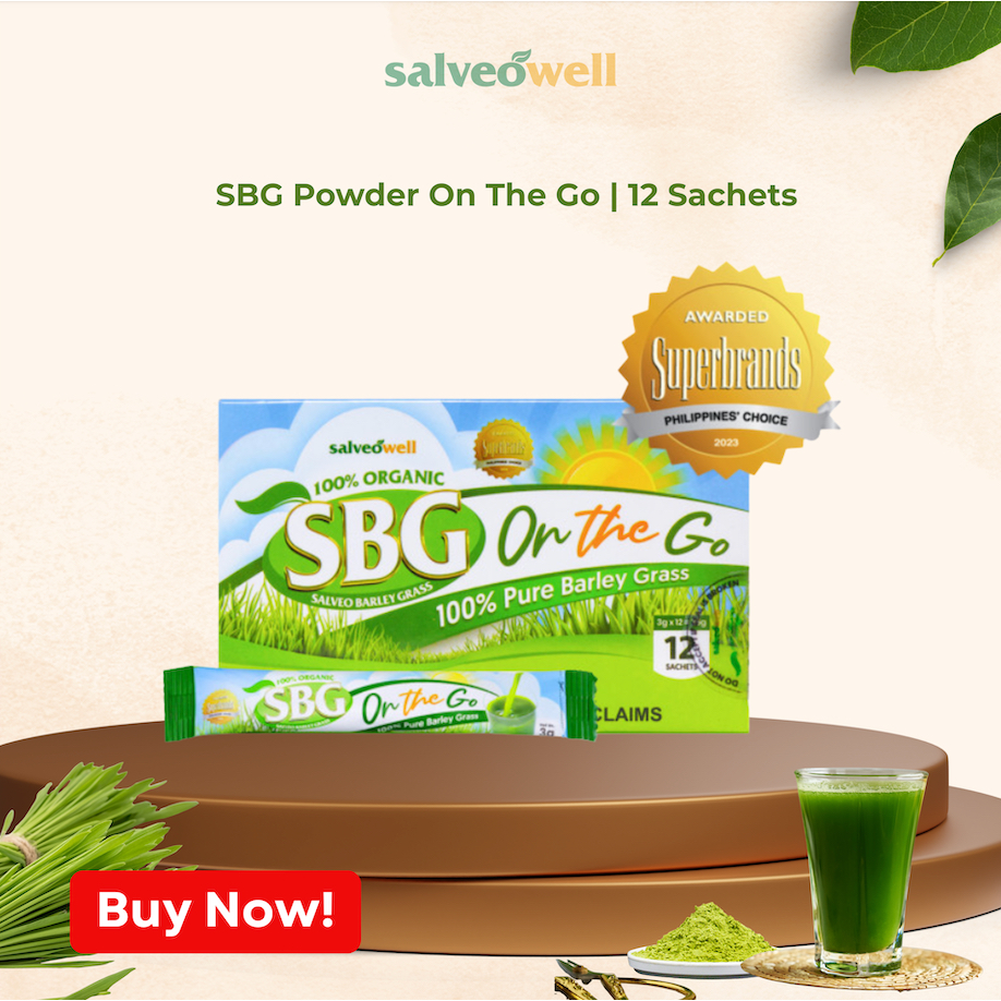 Salveo Barley Grass (On the Go - 12 Sachets) SBG Powder | Shopee ...