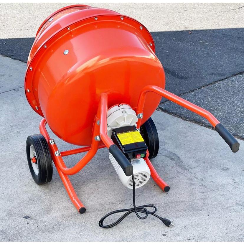 Portable 1/2HP 5 Cu. Ft. Horizontal Low Wheel Barrow Cement Mixer ...