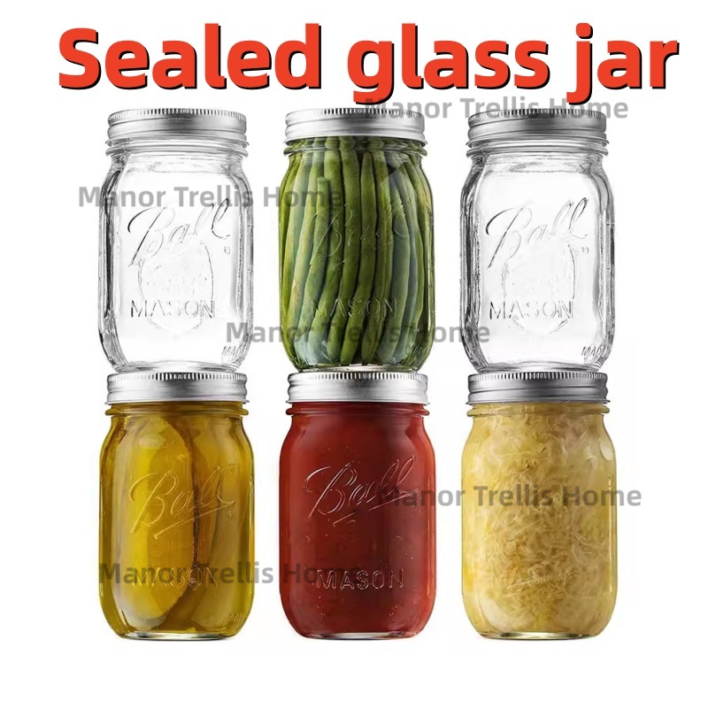 Vintage American Style Sealed Glass Mason Jars Multi Purpose for ...
