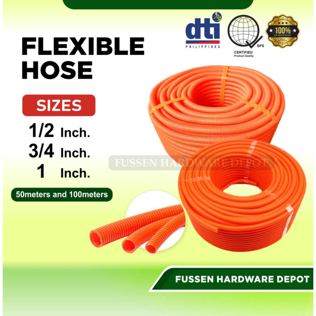 orange flexible pvc hose 1/2", 3/4", 1" 50meter/100meter per roll ...