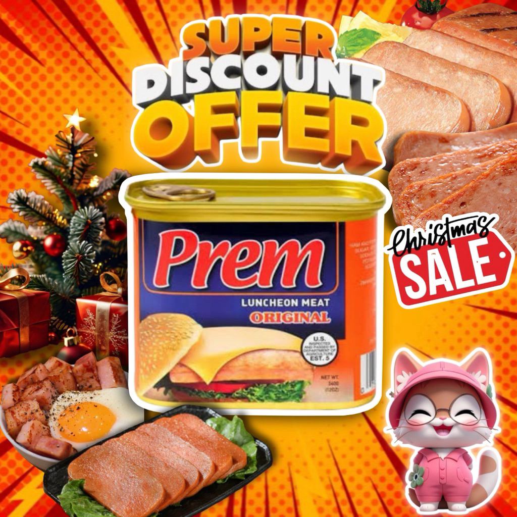 Prem Luncheon Meat US Delicious Food Pork | Shopee Philippines