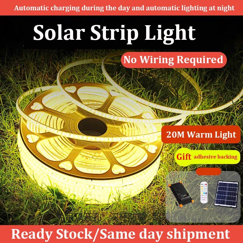 5M/15M/25M Solar strip light with 8 Lighting mode for garden outdoor ...