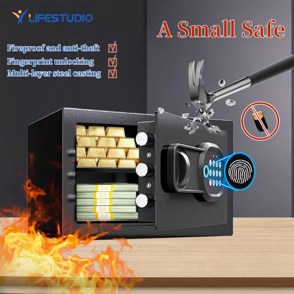 Life Security Safe Box With Fingerprint Unlock Key and Electronic All ...