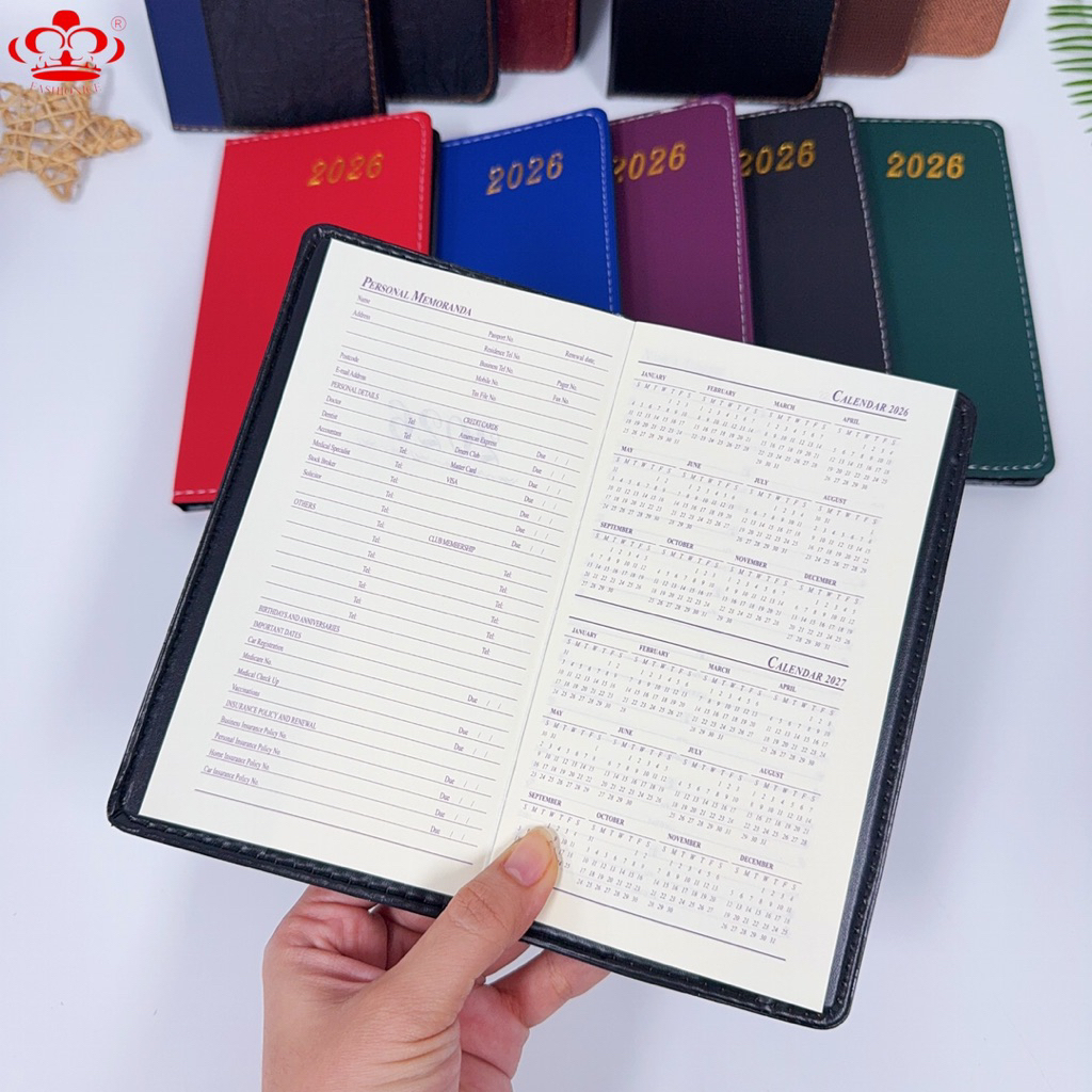 Year 2026 Small Size Journal Planner Notebook Mini Pocket Size Daily ...