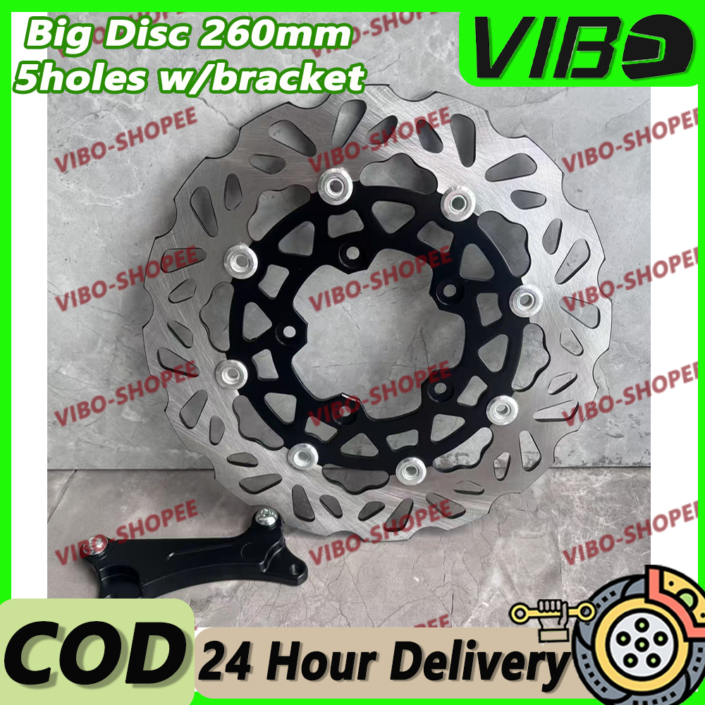 Big Disc Click 125i v3 260mm 5holes w/bracket（Alloy bracket）winner disc ...