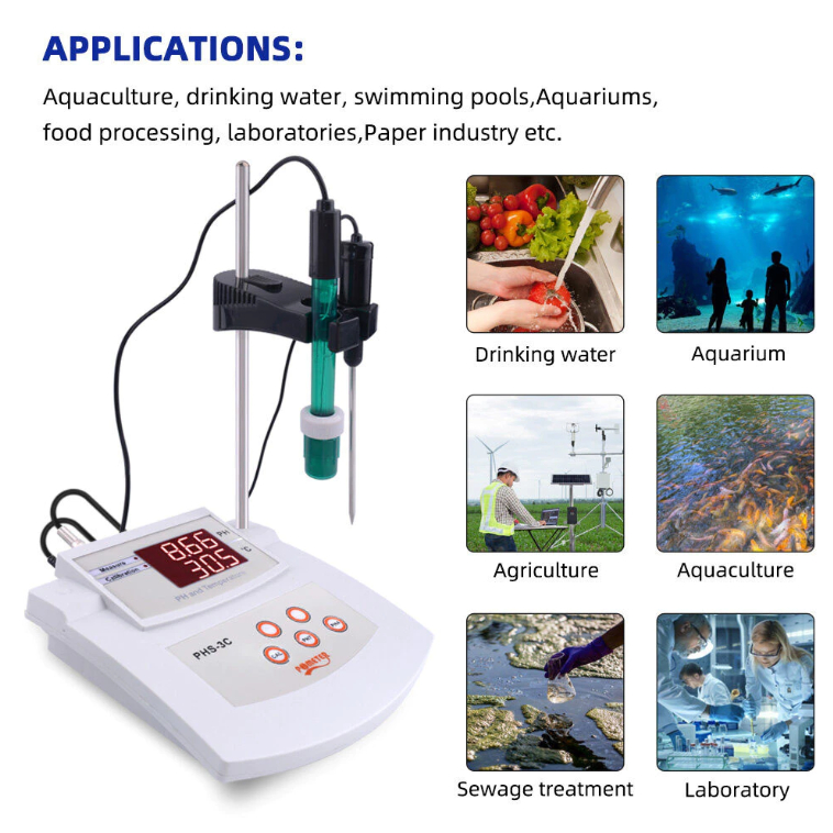 BT- PHS-3C Desktop Acidity Meter PH/Temperature 2 In 1 Digital PH ...