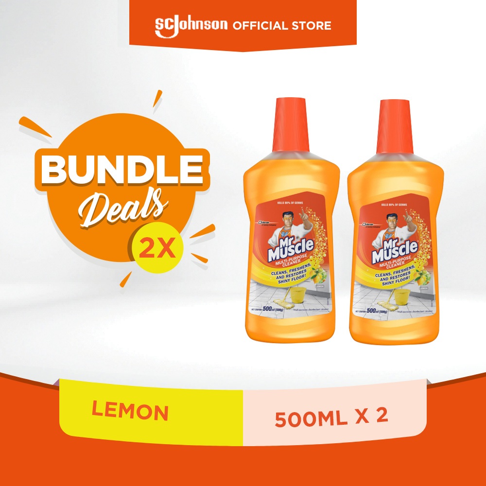 Mr. Muscle All Purpose Cleaner 500 ml - Fresh Lemon Twin | Shopee ...