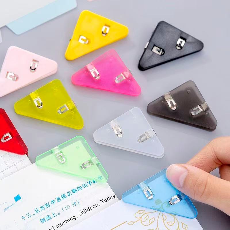 Plastic Corner Clips for Paper – Small Triangle Edge Clamps for Office ...