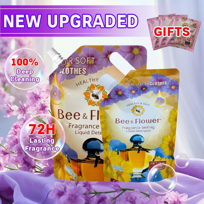 BEE＆FLOWER 2000ML Laundry Detergent Liquid 100% DEEP CLEANING With Long ...
