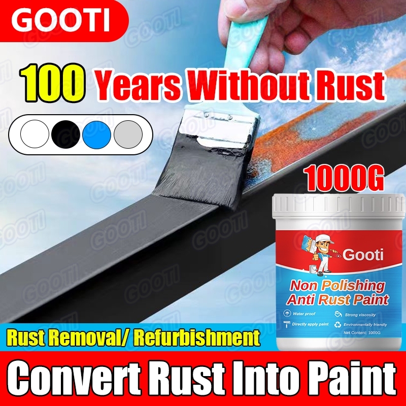 1KG Anti Rust Paint Metal Primer Paint with brush for Rusty Metal Steel ...